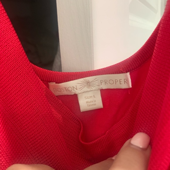 Boston Proper | Dresses | Womens Hot Pink Boston Proper Bandage Dress ...